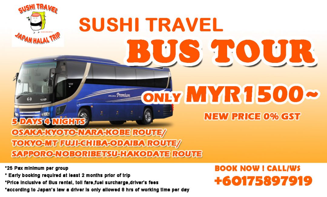 Sushi Travel Bus Tour – Trip Halal Jepun