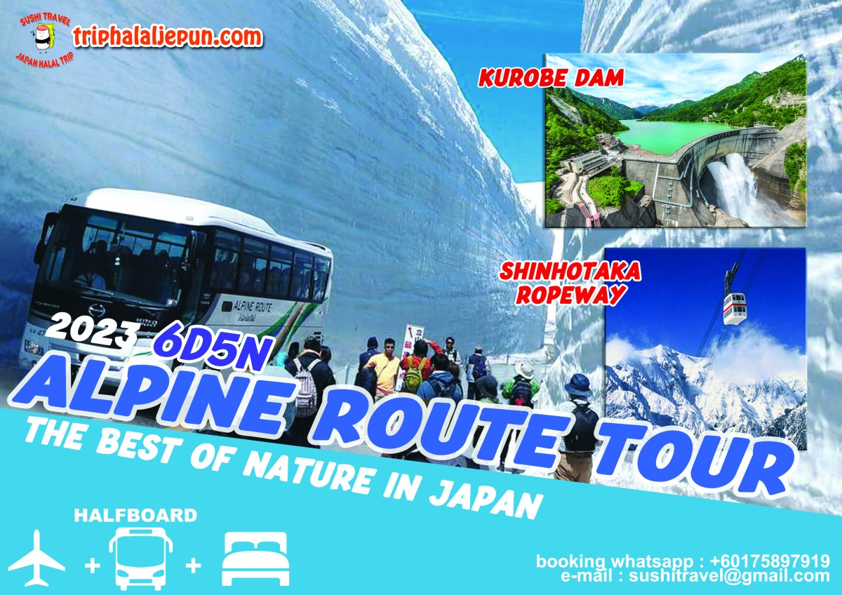 Pakej Alpine Route Tour 6H5M 2023 – Trip Halal Jepun